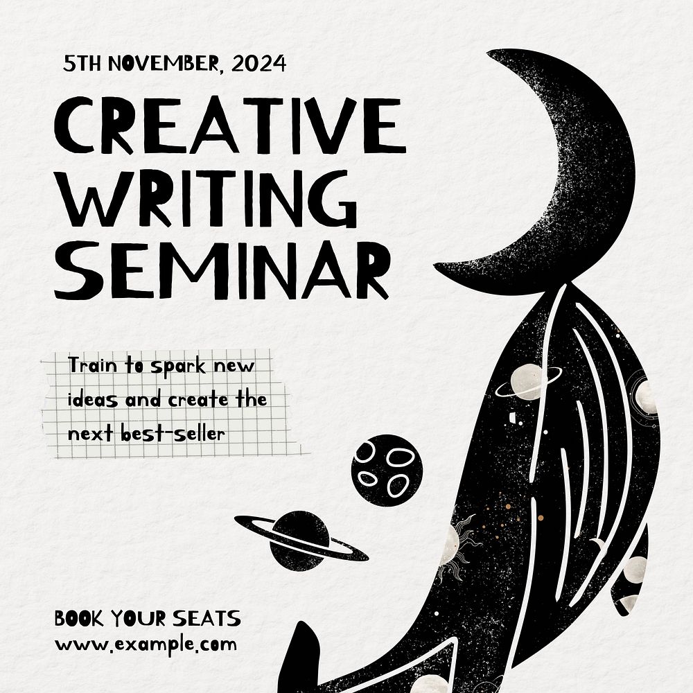 Creative writing seminar Instagram post | Free Photo - rawpixel