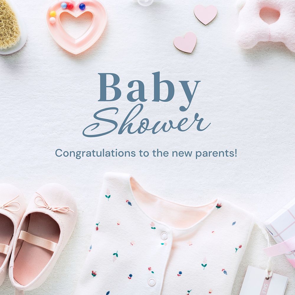 Baby shower Instagram post template | Free Photo - rawpixel
