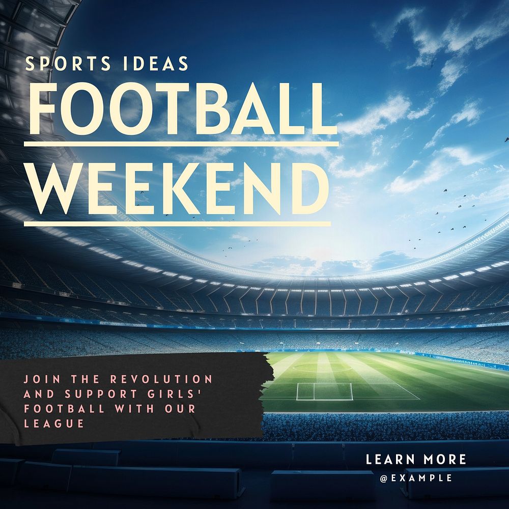 Football Instagram post template | Free Photo - rawpixel