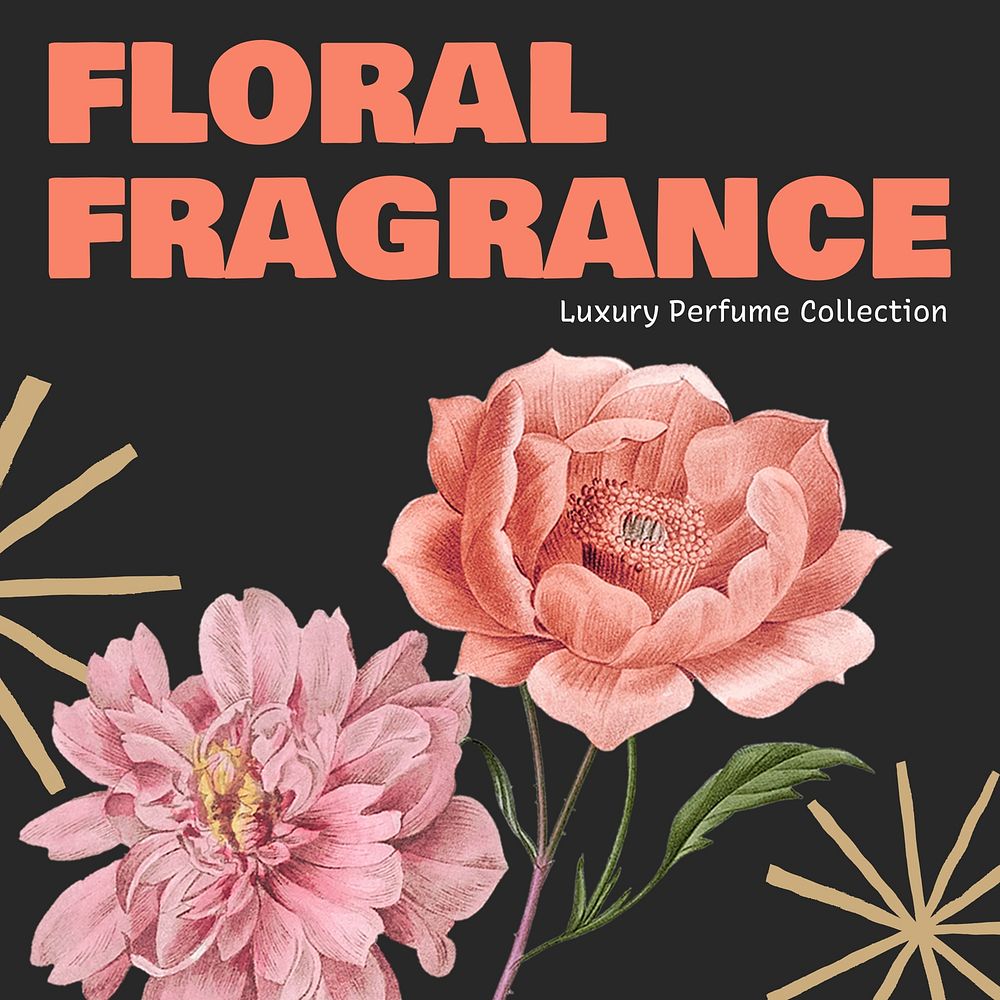 Floral fragrance Instagram post template | Free Photo - rawpixel