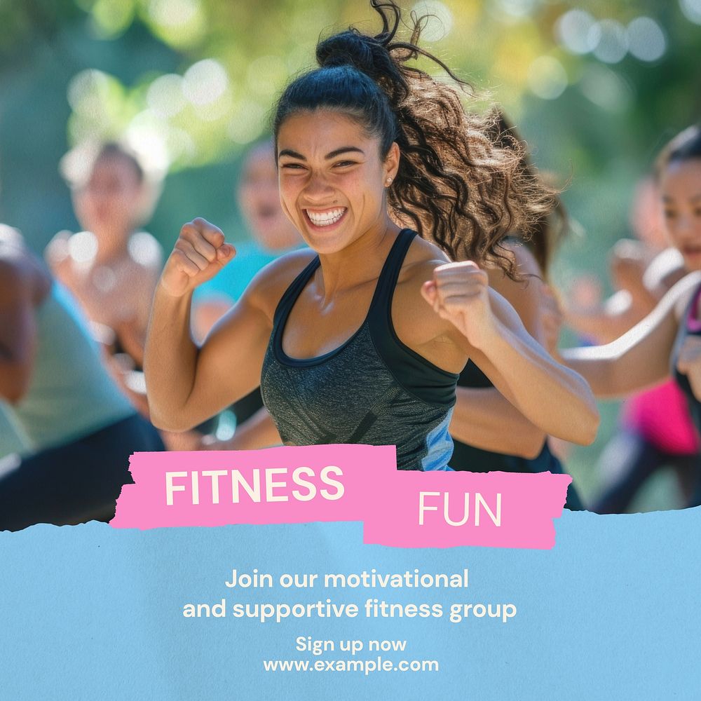 Fitness fun Instagram post template | Free Photo - rawpixel