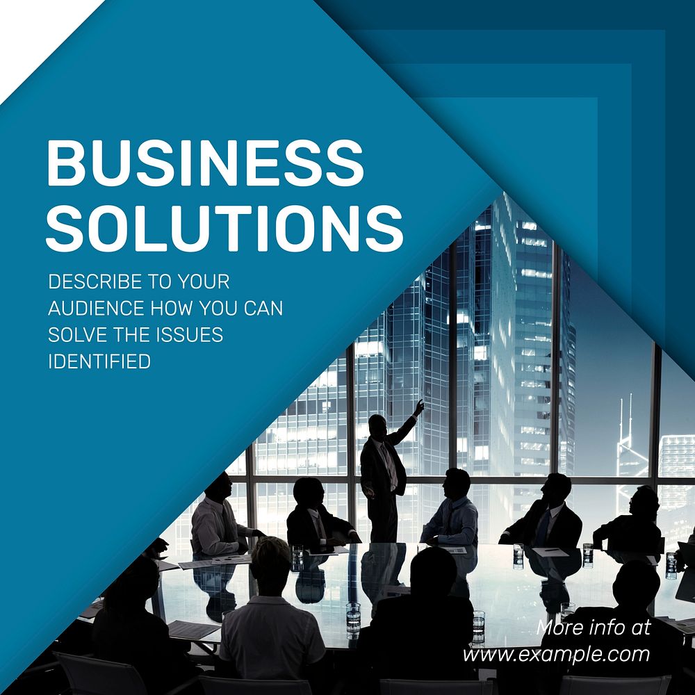 Business solutions Instagram post template | Free Photo - rawpixel