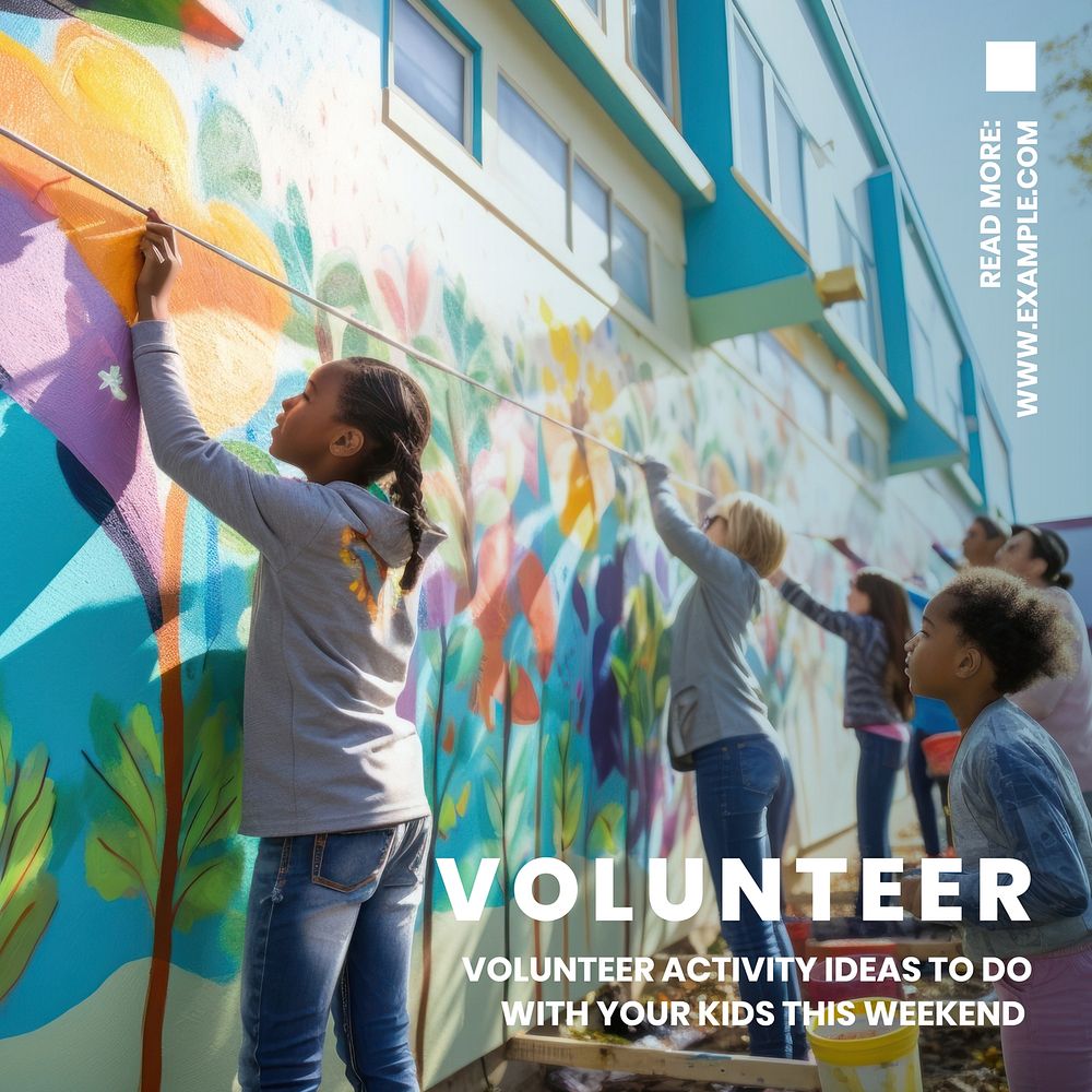 Volunteer ideas Instagram post template | Free Photo - rawpixel