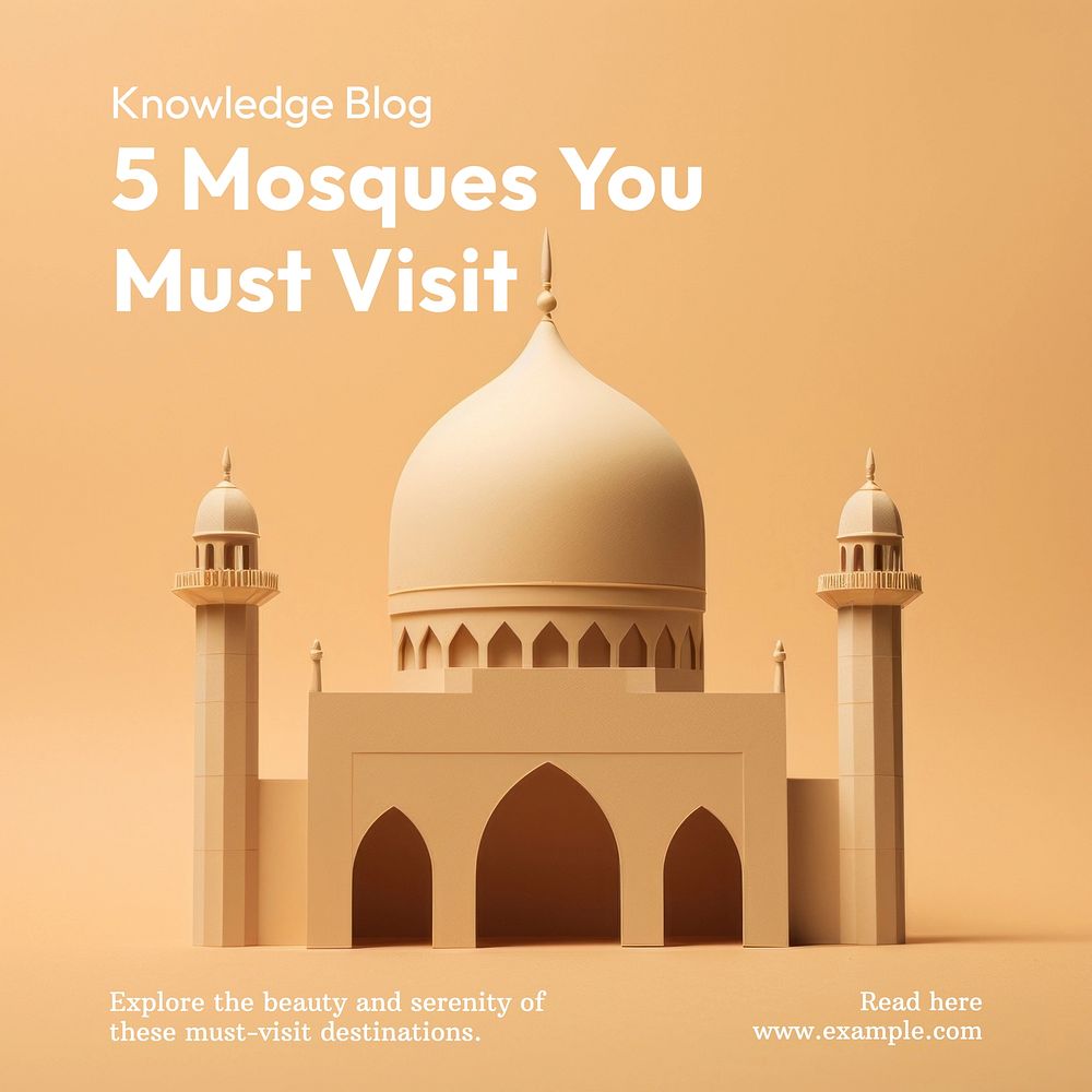 Mosques Facebook post template | Free Photo - rawpixel