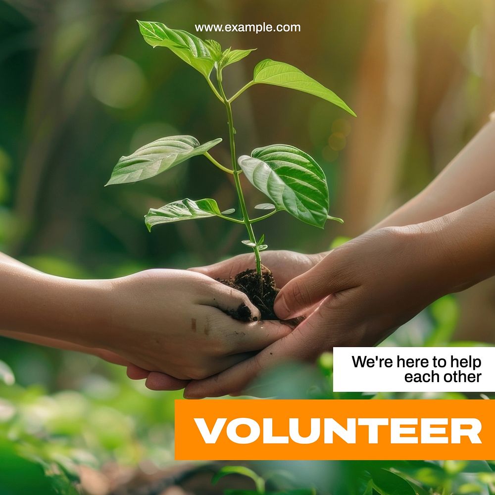 Volunteer Facebook post template | Free Photo - rawpixel