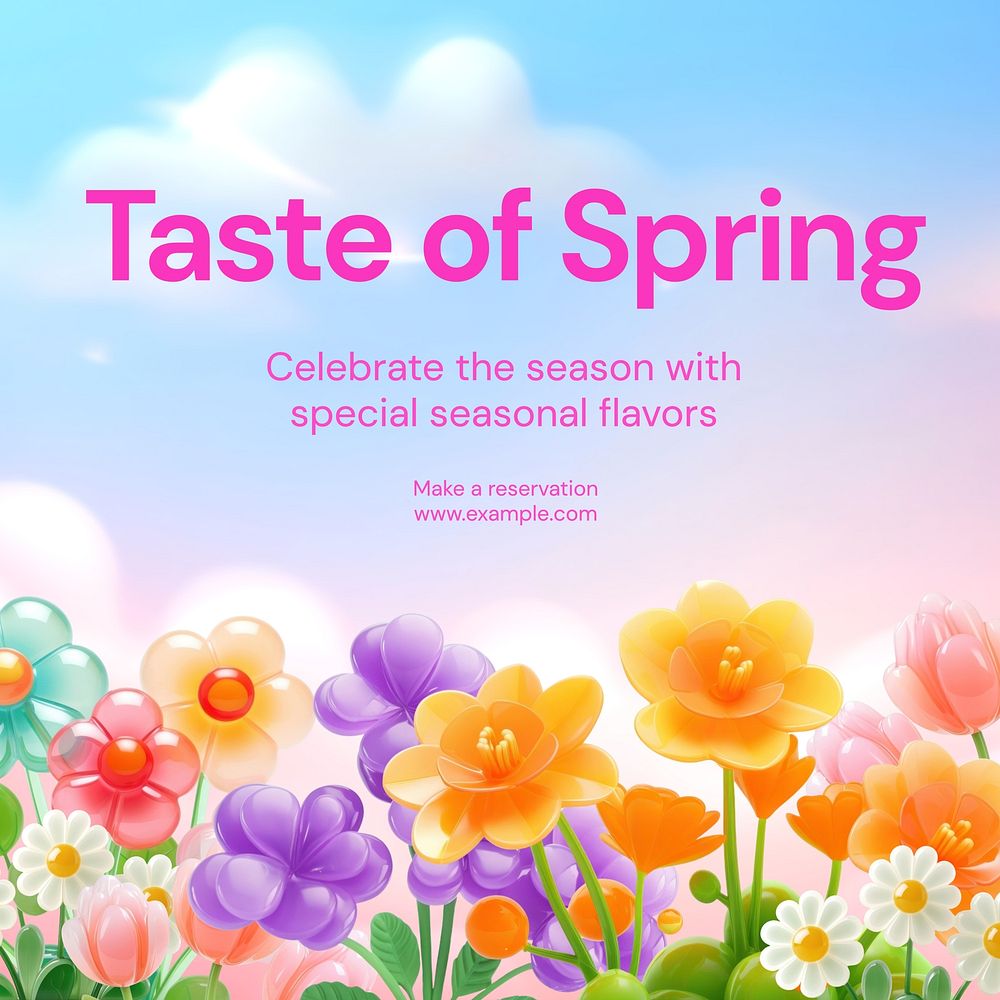 Taste spring Facebook post template | Free Photo - rawpixel