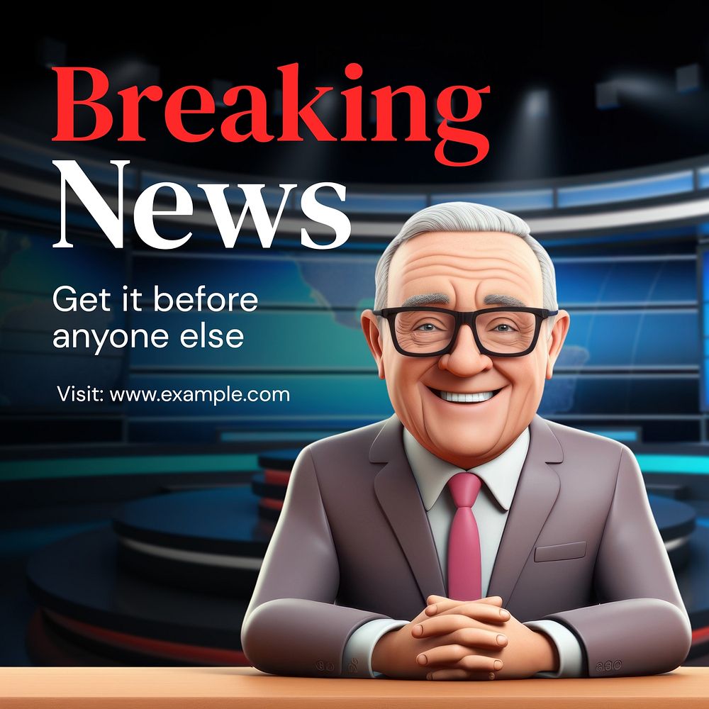 Breaking news Instagram post template, | Free Photo - rawpixel
