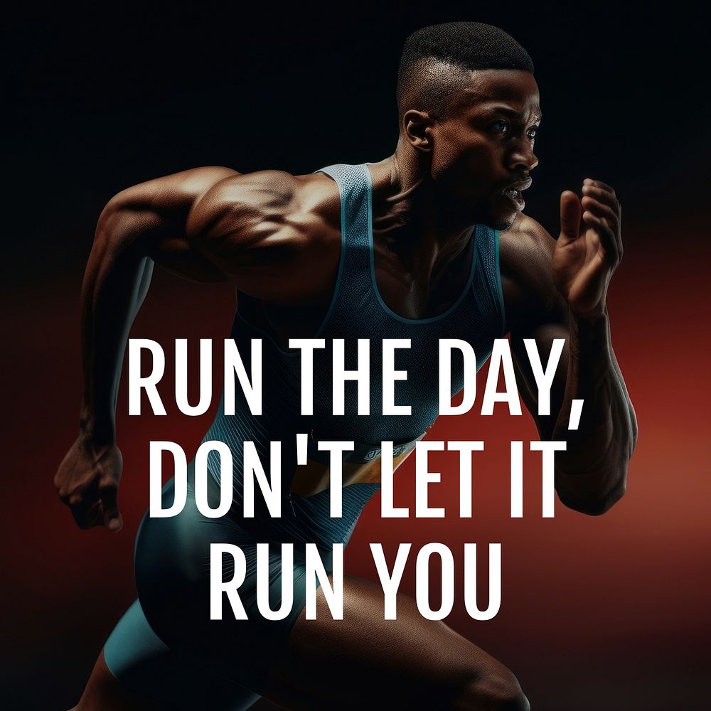 Sports quote Instagram post template | Free Photo - rawpixel