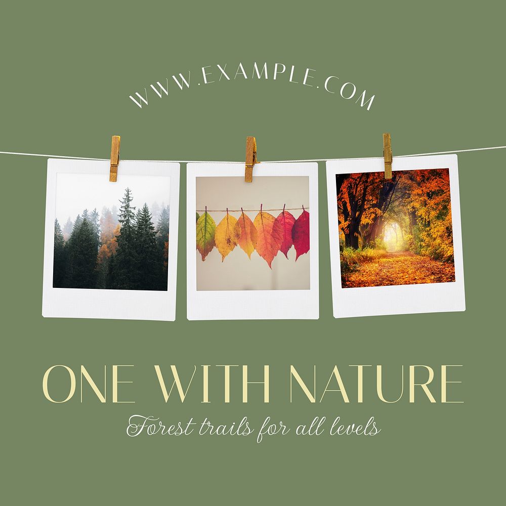 Nature trails Instagram post template | Free Photo - rawpixel