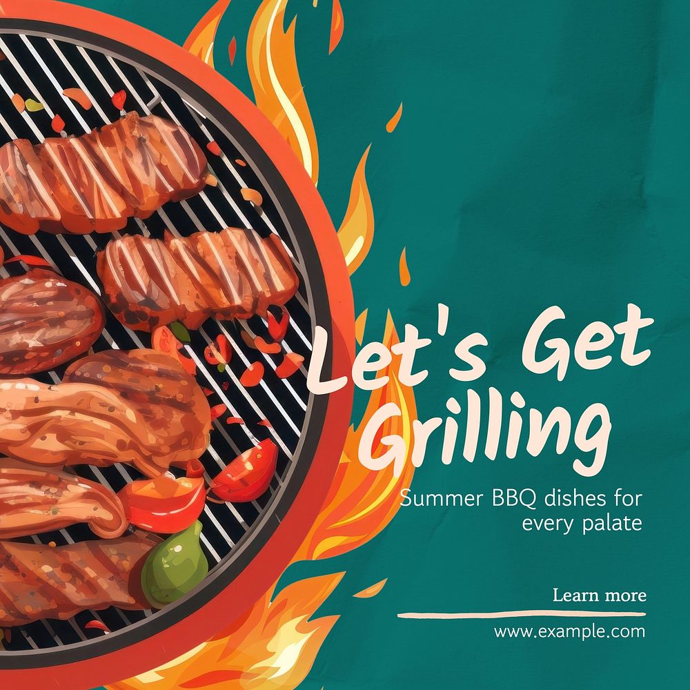 Summer bbq Instagram post template | Free Photo - rawpixel