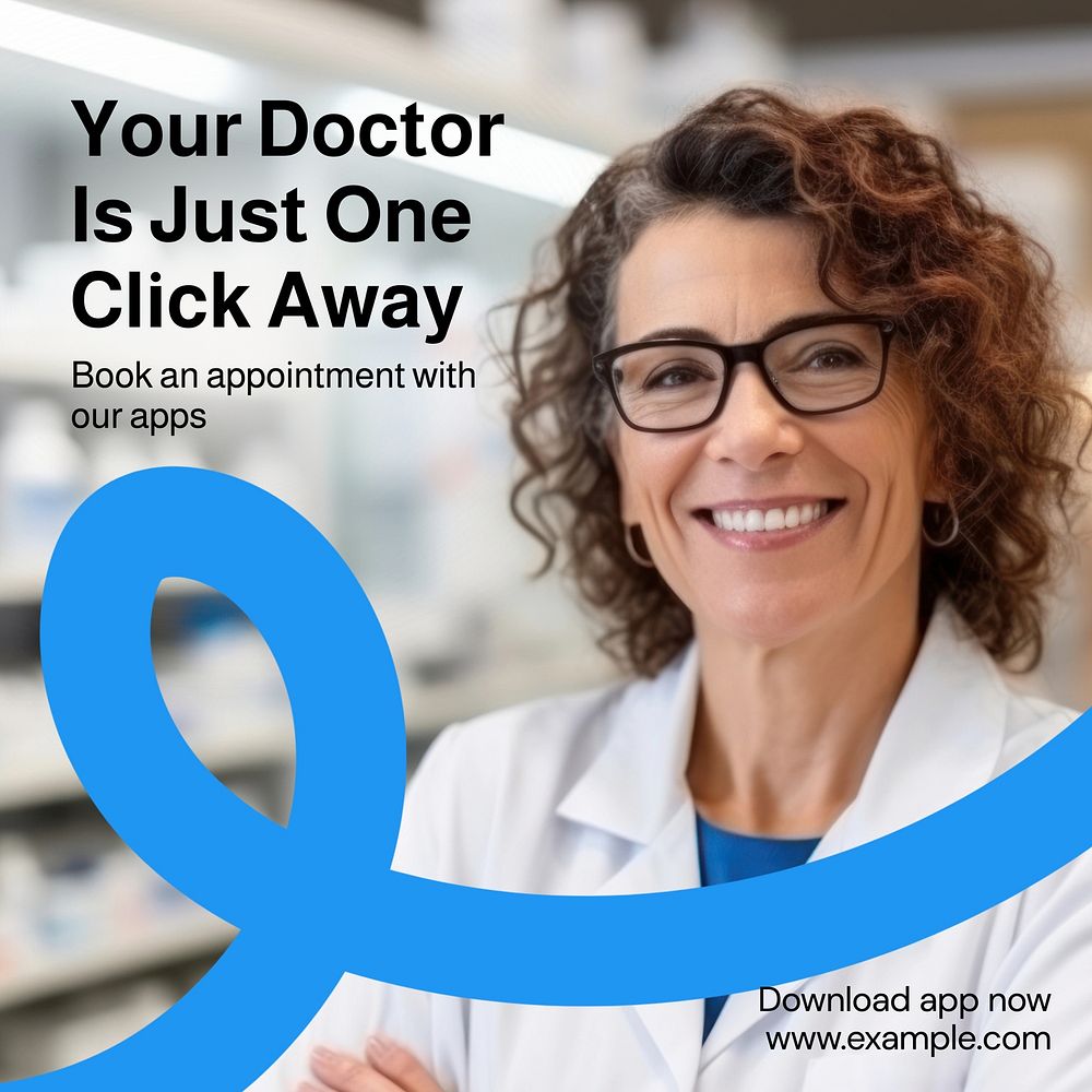 Online doctor Facebook post template | Premium Photo - rawpixel