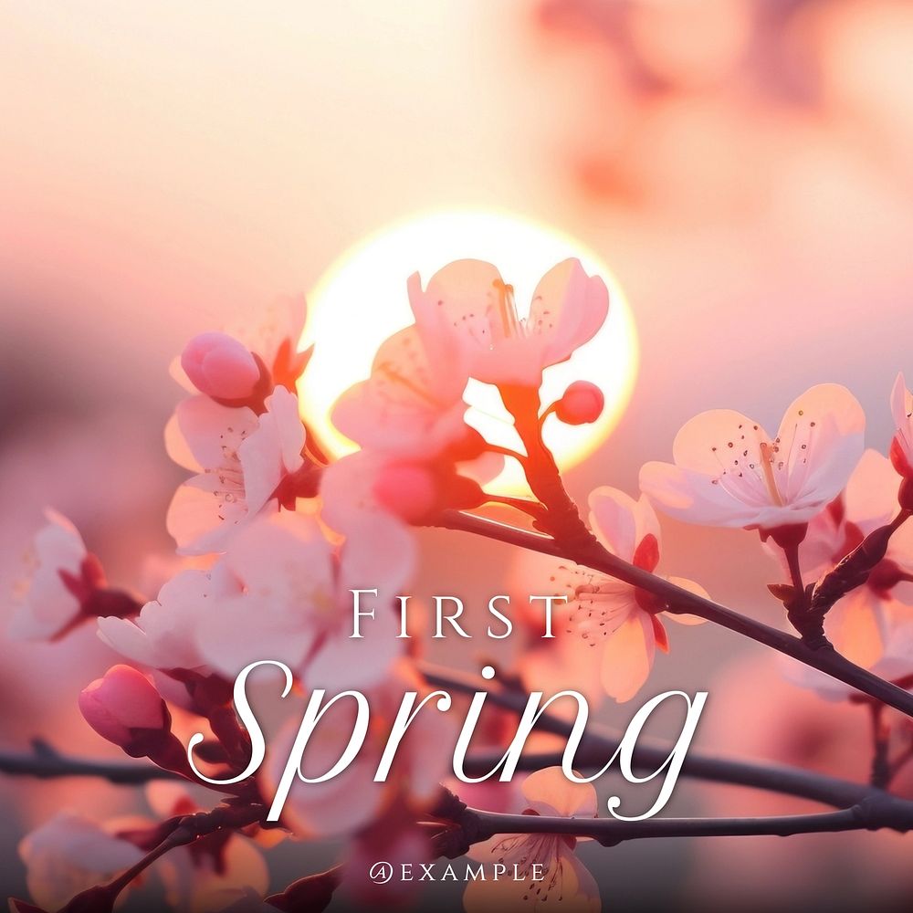 Caterpillar spring Facebook post template | Free Photo - rawpixel