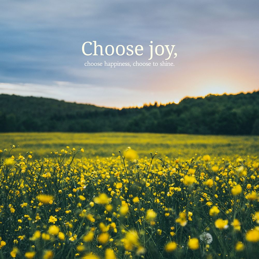 Choose joy happy shine quote | Premium Photo - rawpixel