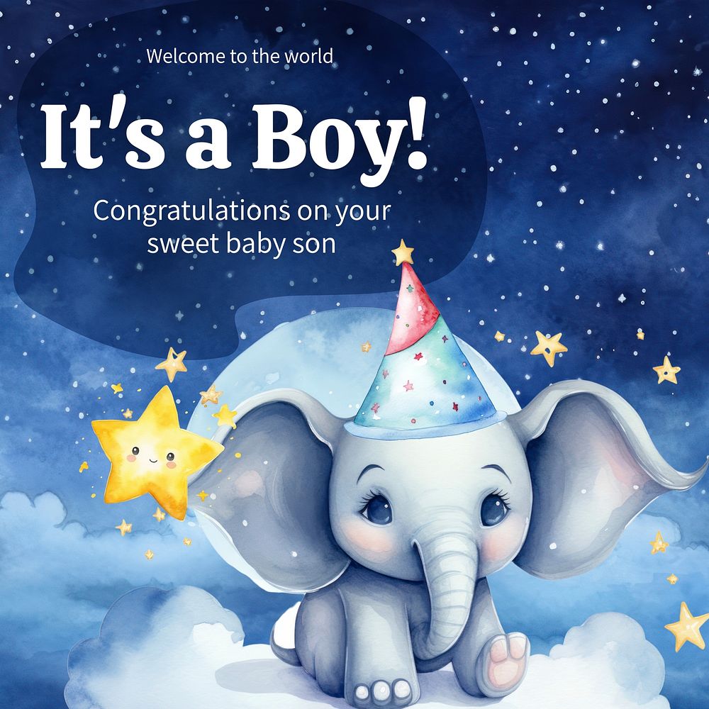 It's boy Instagram post template | Free Photo - rawpixel