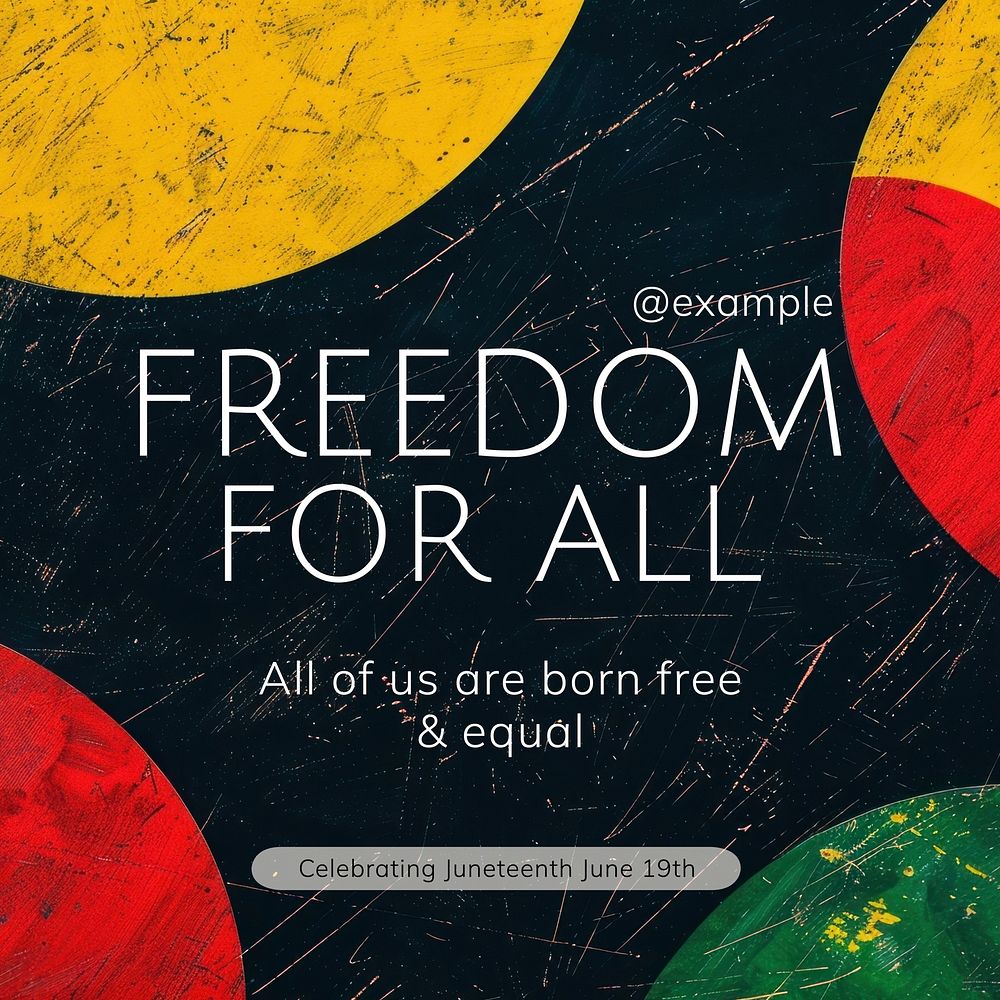 Juneteenth freedom Instagram post template | Free Photo - rawpixel