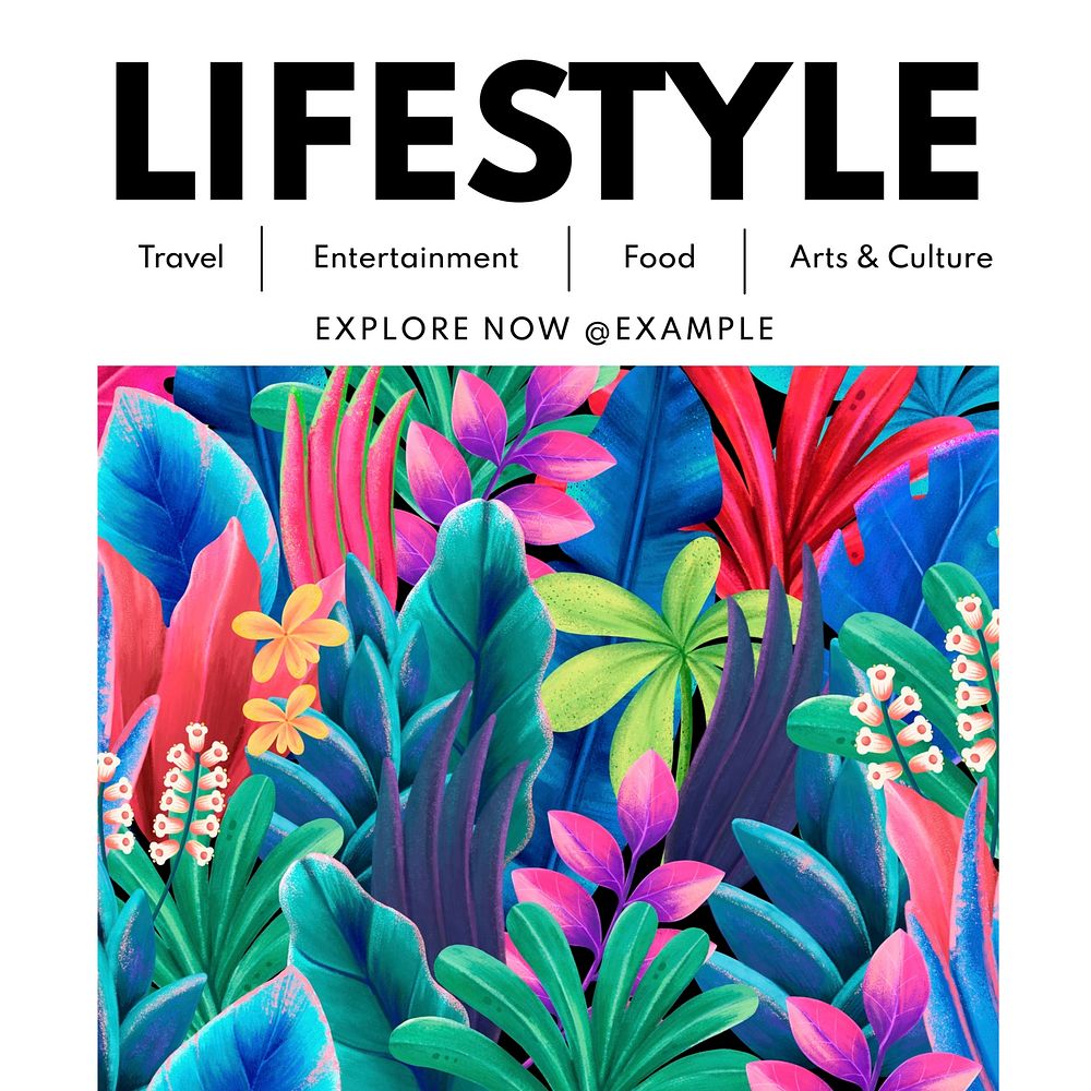 Lifestyle Instagram post template | Free Photo - rawpixel