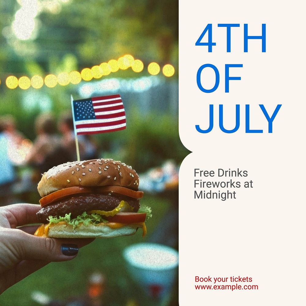 4th July Instagram post template | Free Photo - rawpixel