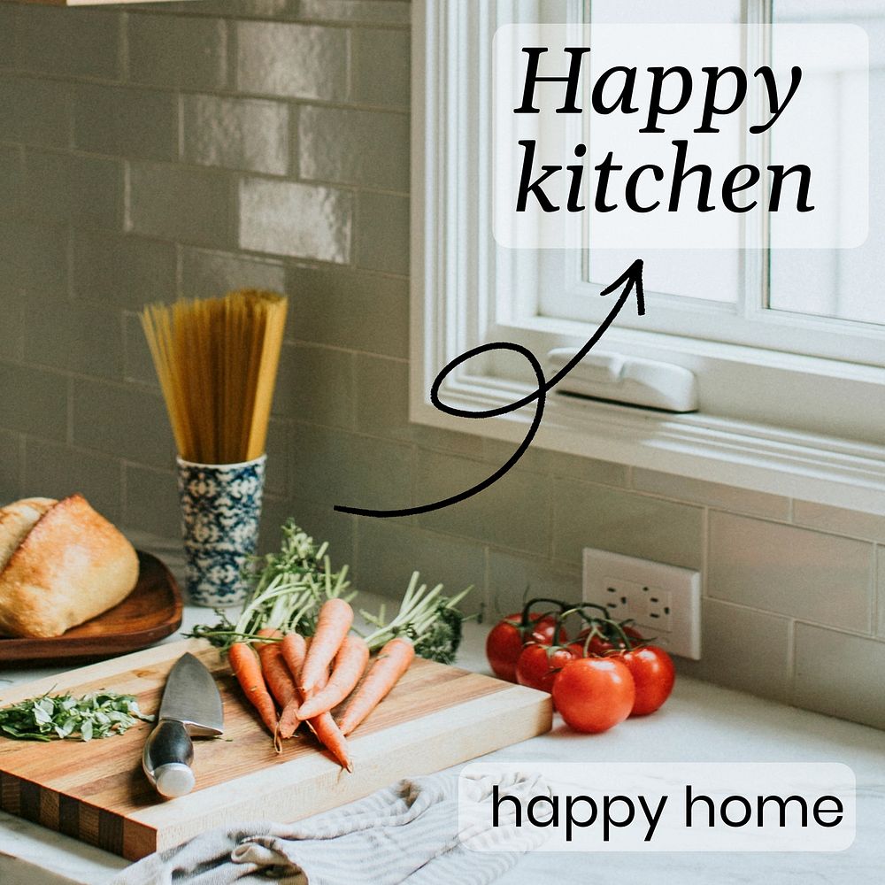 Kitchen quote Instagram post template | Free Photo - rawpixel