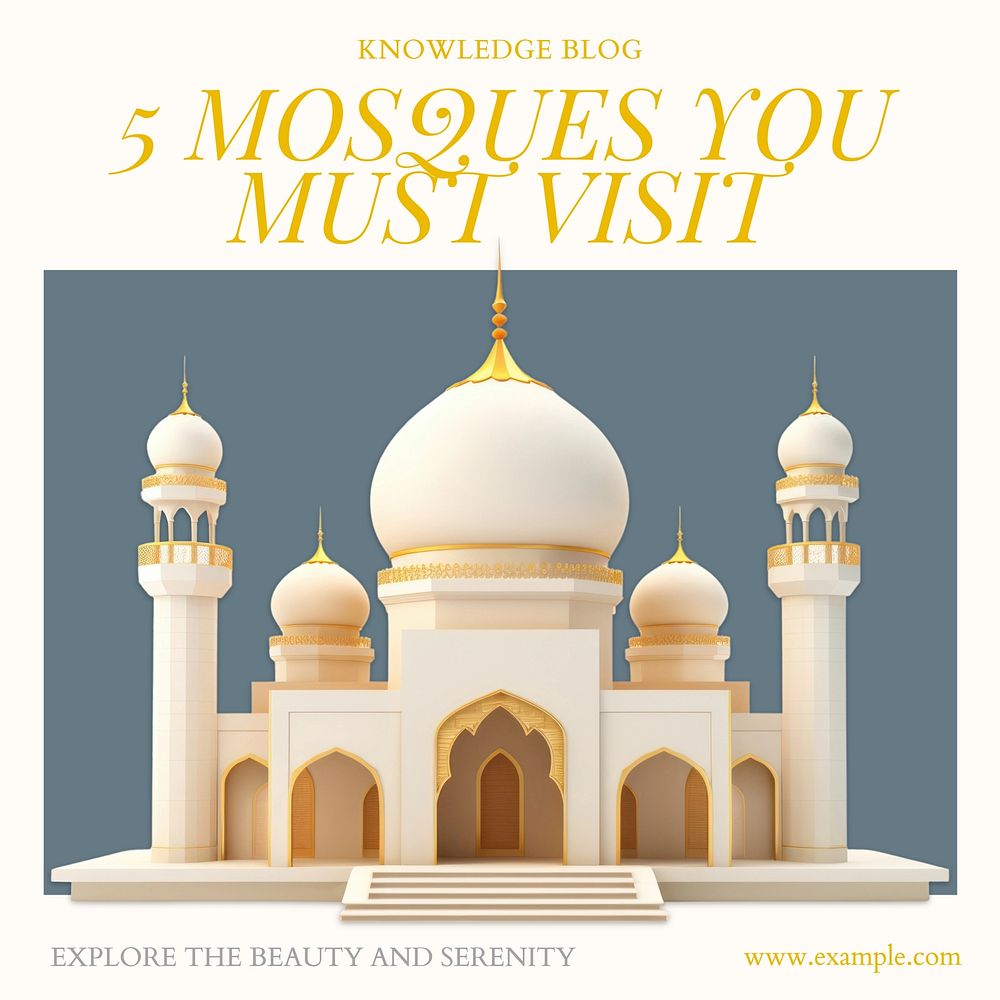 Mosques Instagram post template | Premium Photo - rawpixel