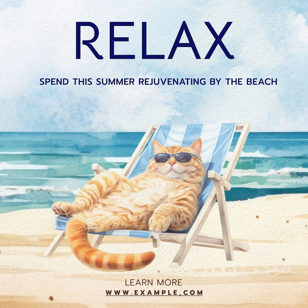 Relax Instagram post template | Free Photo - rawpixel