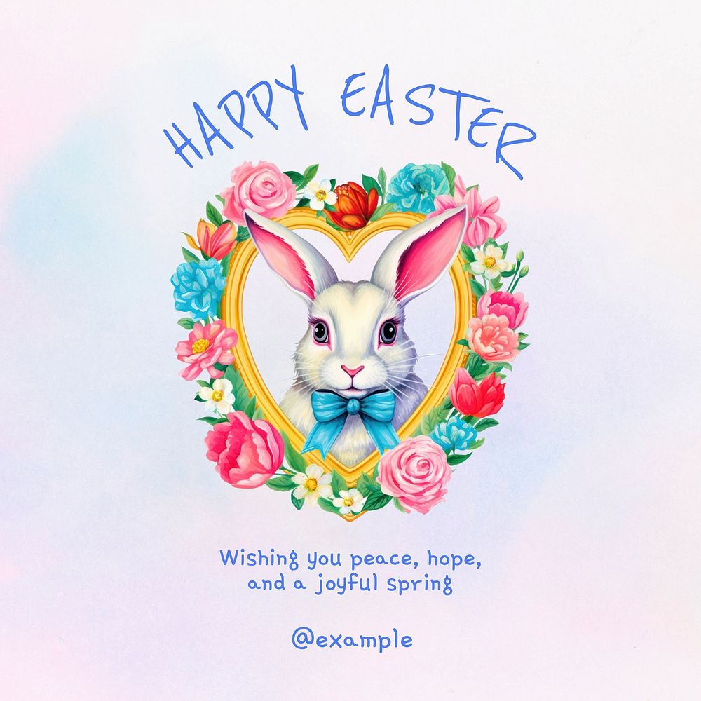 Happy Easter Facebook post template | Free Photo - rawpixel