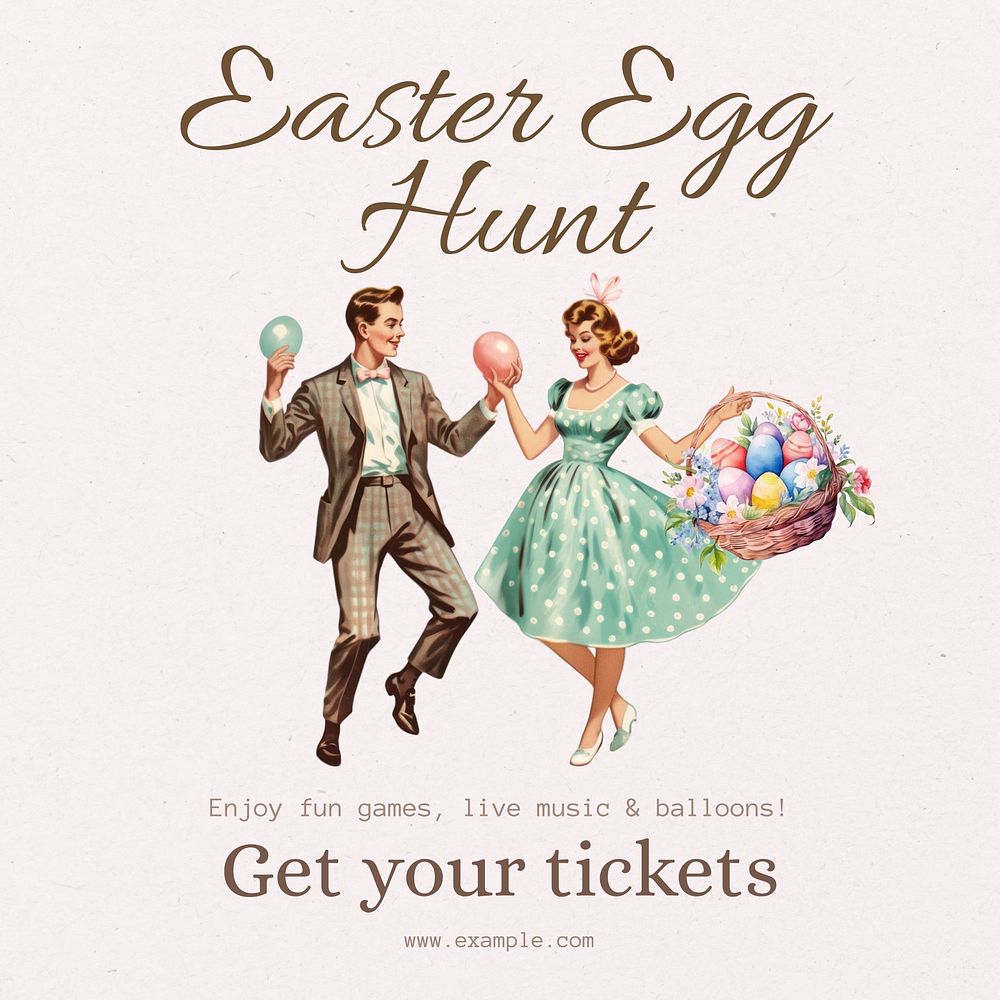 Easter egg hunt Instagram post | Free Photo - rawpixel