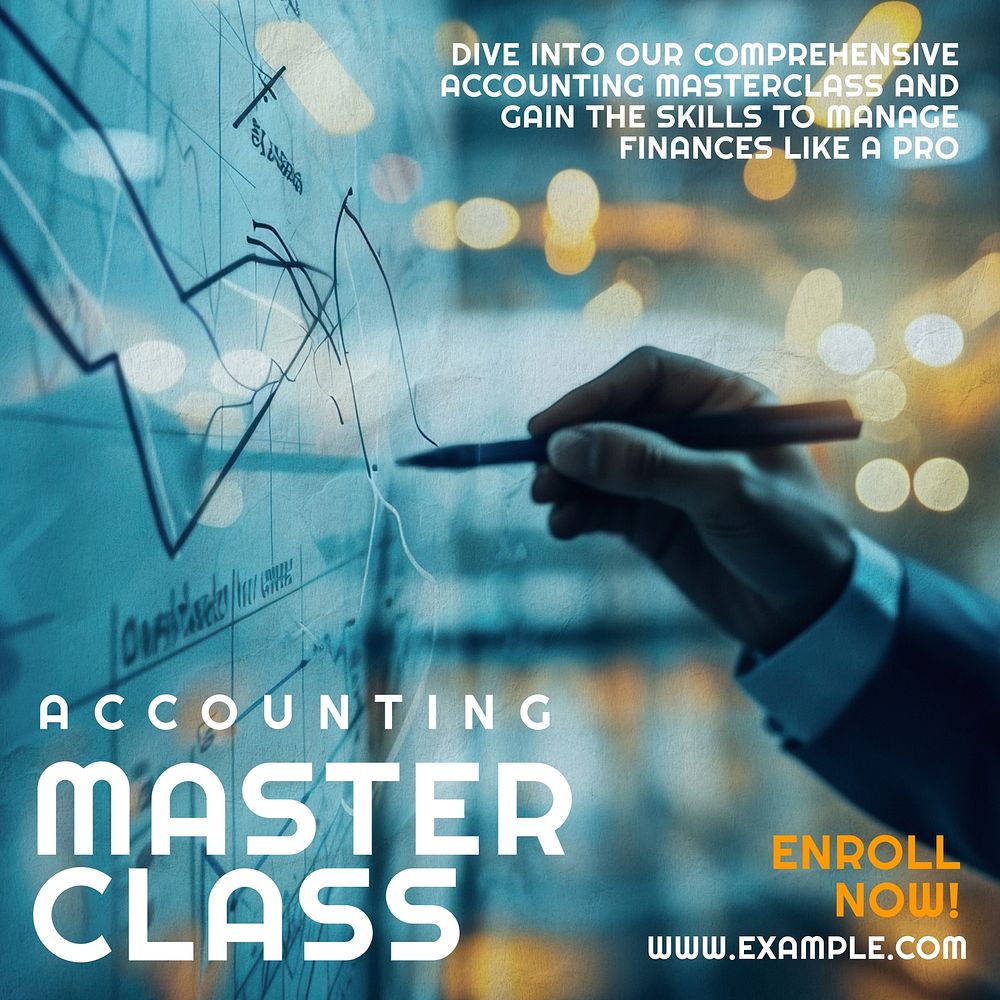 Accounting masterclass Instagram post template | Free Photo - rawpixel