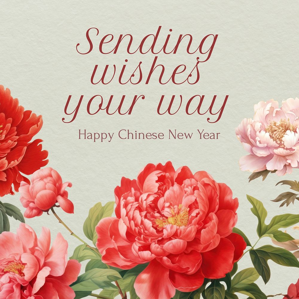 Chinese new year greeting template | Free Photo - rawpixel