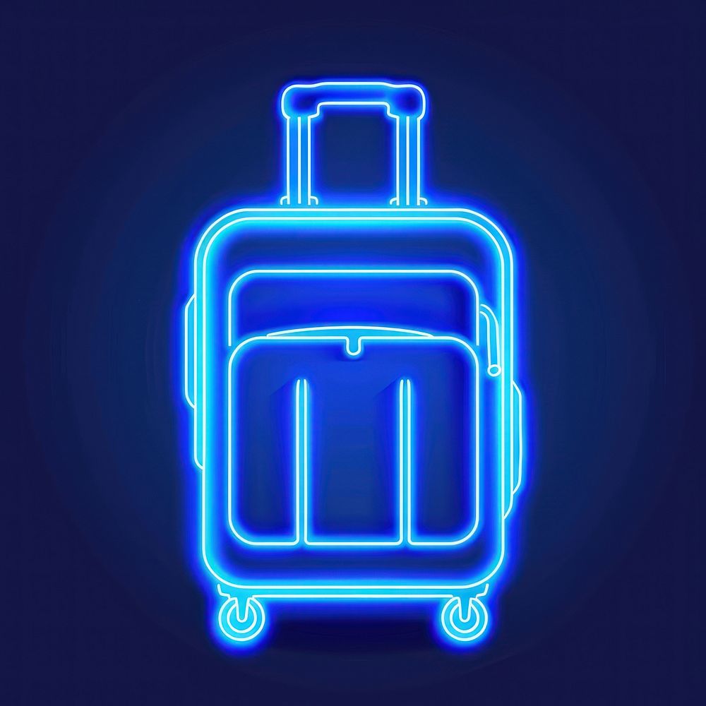 Travel icon neon scoreboard light. | Free Photo Illustration - rawpixel