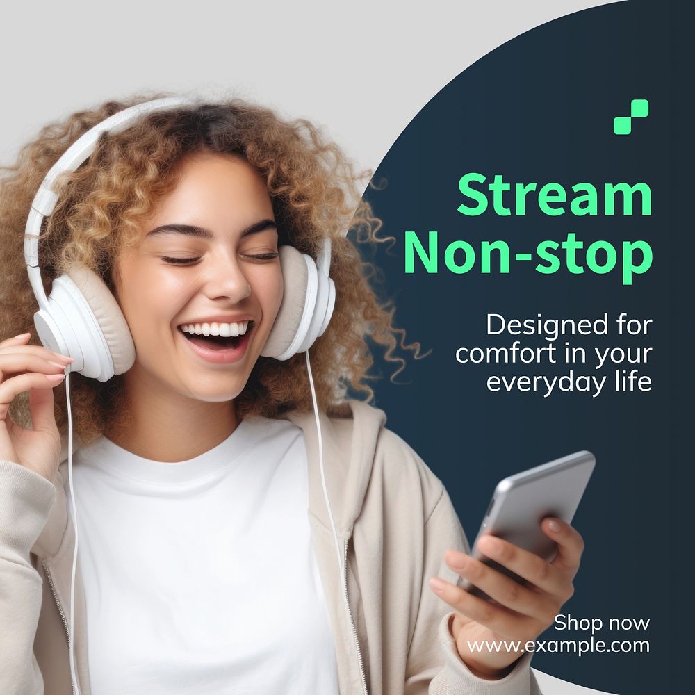 Stream non-stop Instagram post template | Free Photo - rawpixel