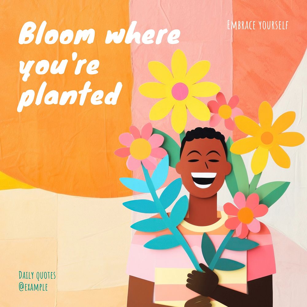 Daily quote Instagram post template | Free Photo - rawpixel