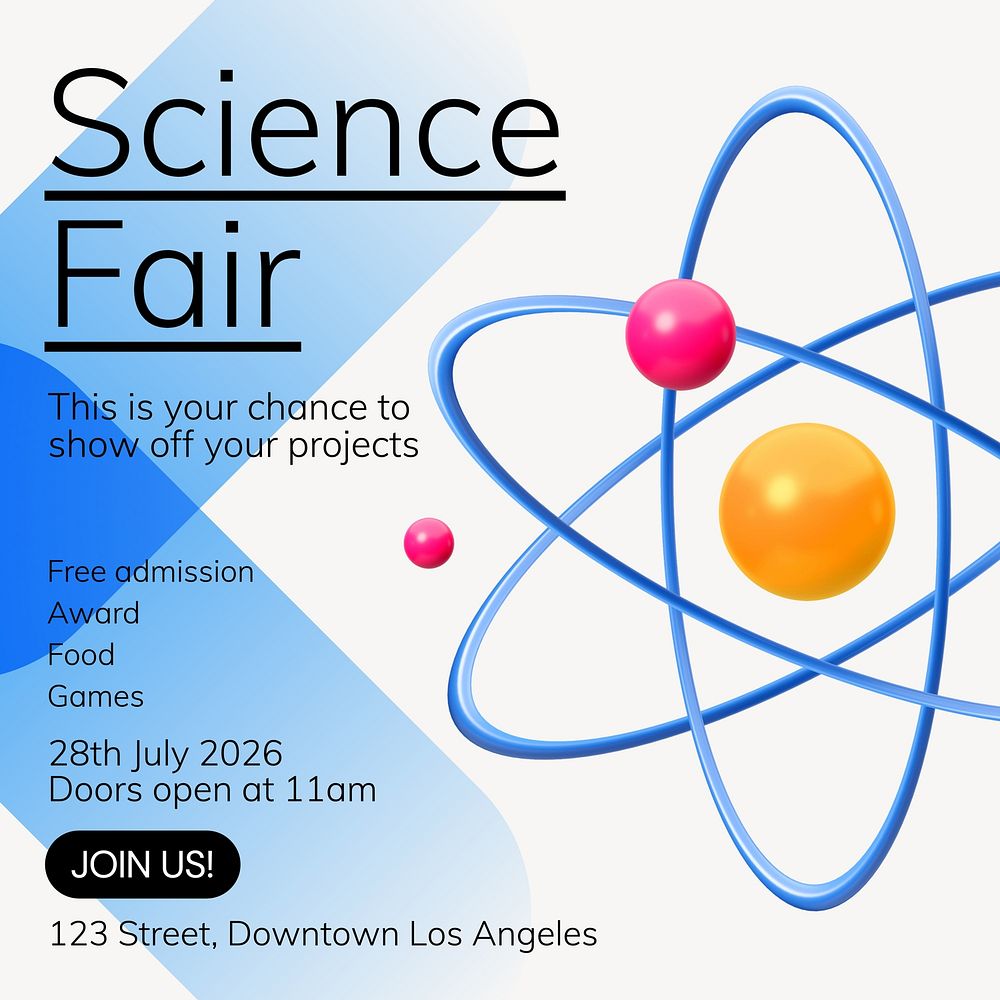 Science fair Instagram post template | Free Photo - rawpixel