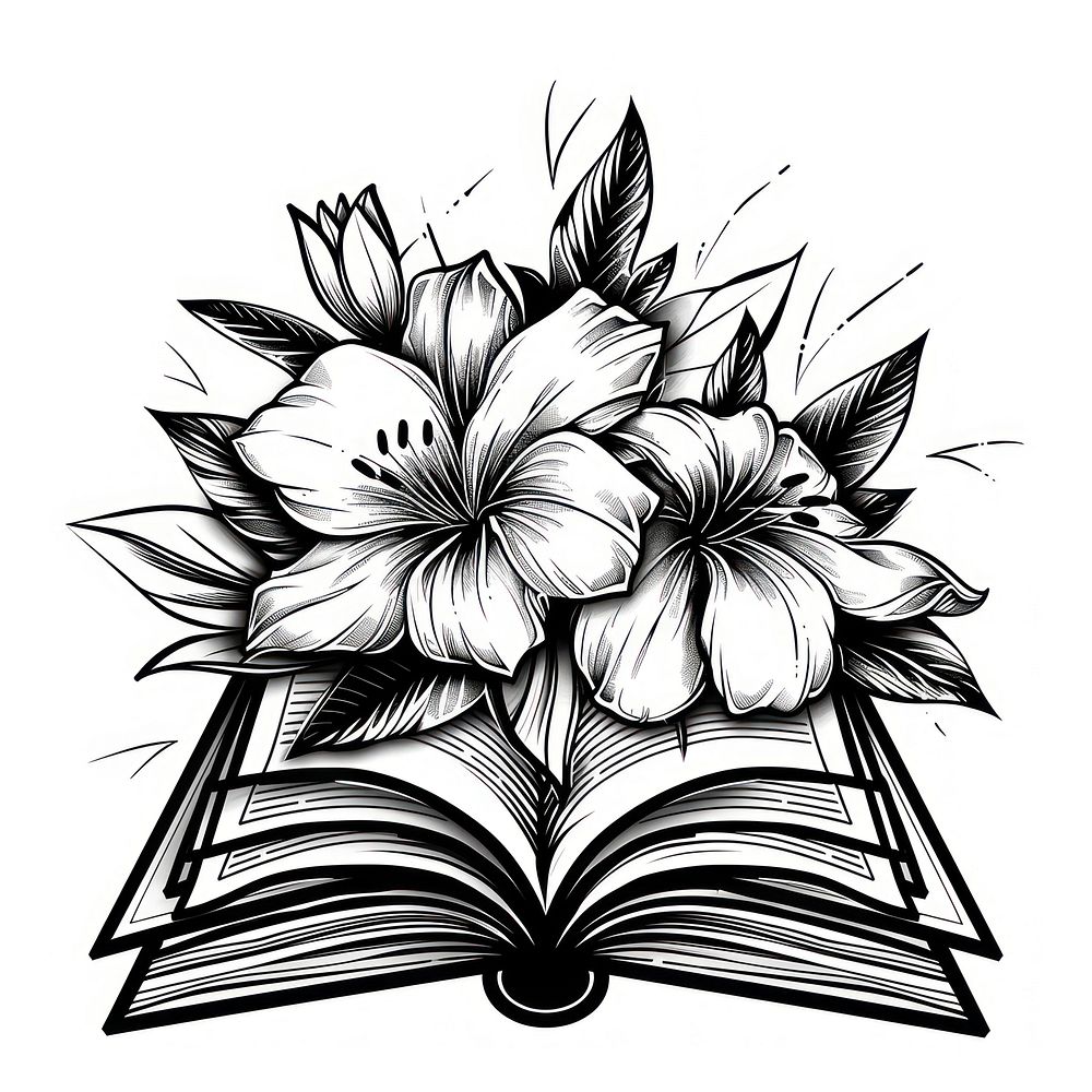 Open book graphics illustrated drawing | Free Photo Illustration - rawpixel