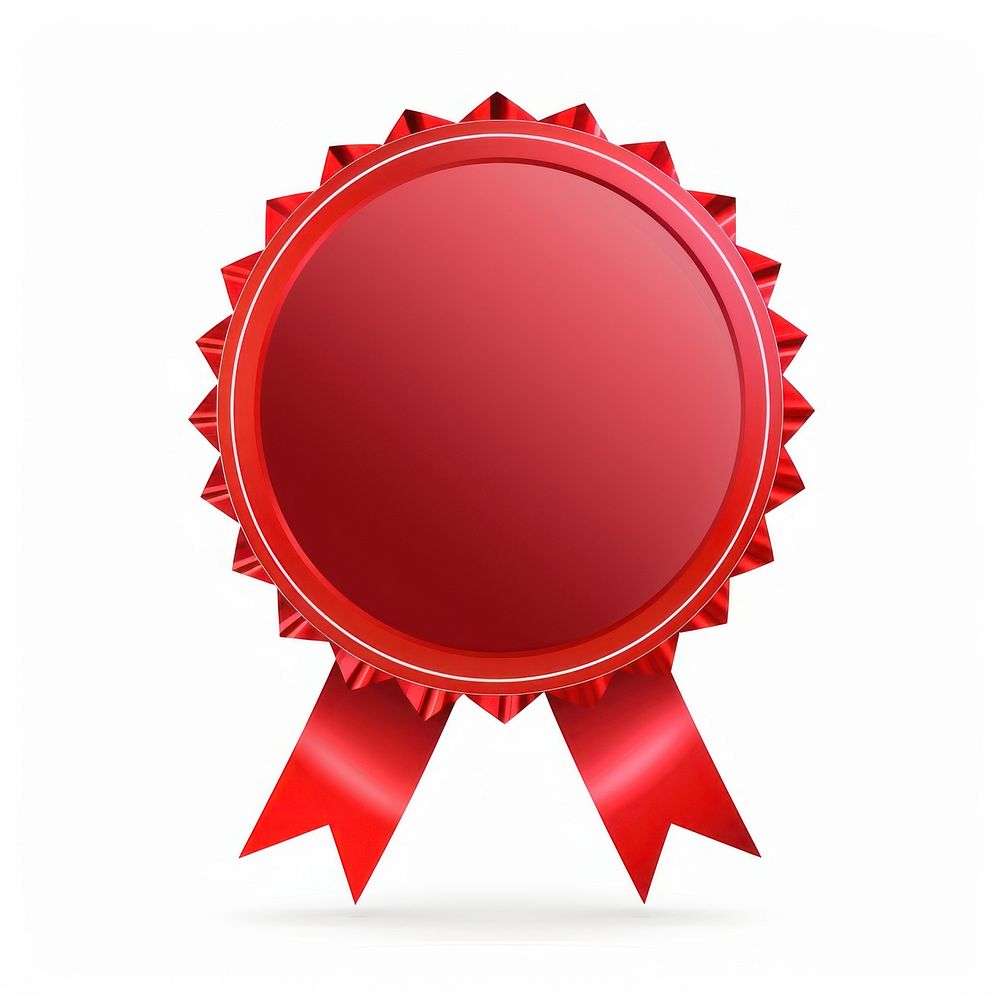 Gradient red Ribbon award badge | Free Photo Illustration - rawpixel