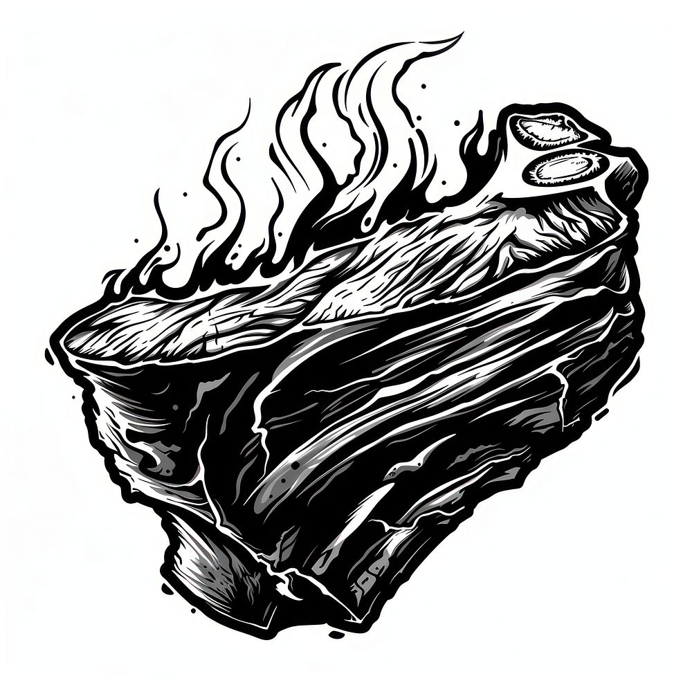Brisket illustrated drawing sketch. | Free Photo Illustration - rawpixel
