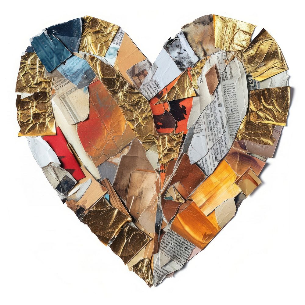 Heart shape collage cutouts dynamite | Free Photo Illustration - rawpixel