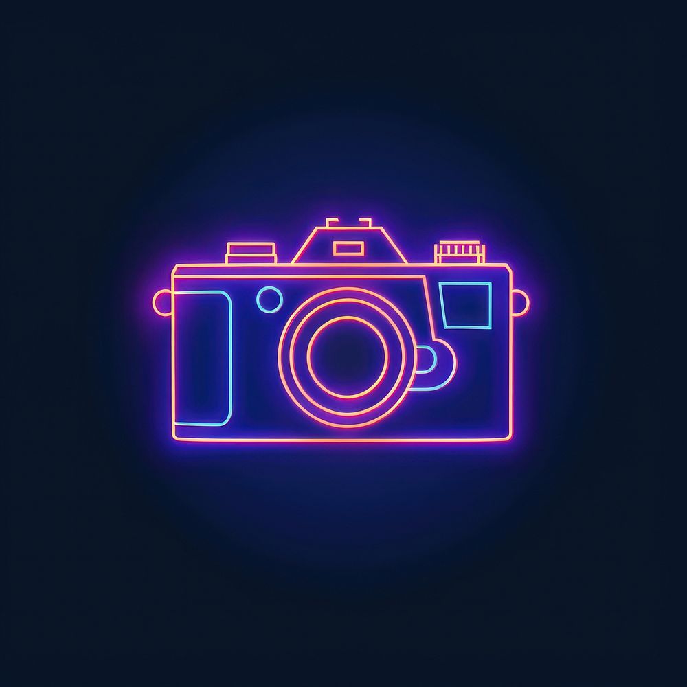 Camera neon scoreboard light. | Free Photo Illustration - rawpixel