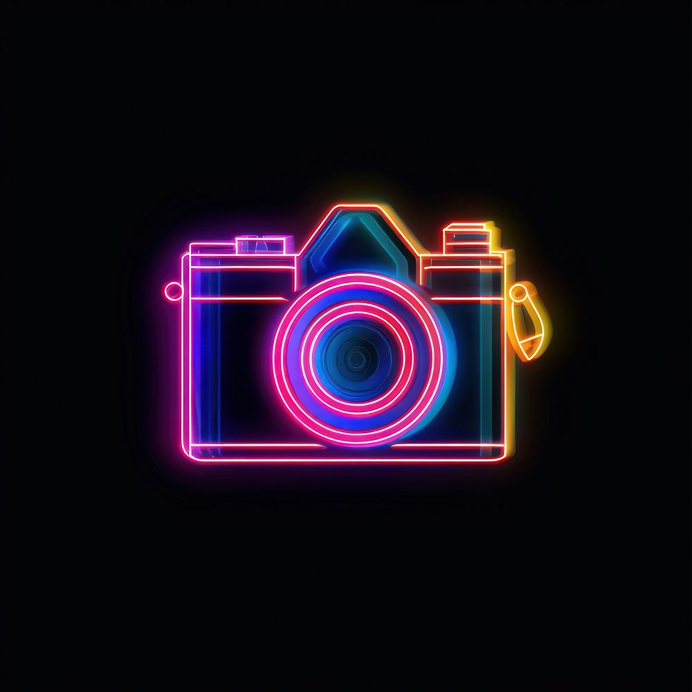 Camera neon light. | Free Photo Illustration - rawpixel