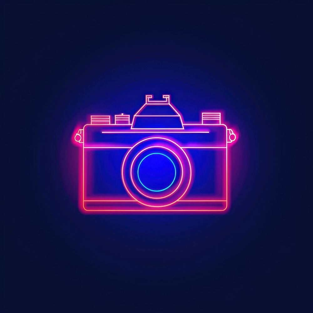 Camera neon light disk. | Free Photo Illustration - rawpixel
