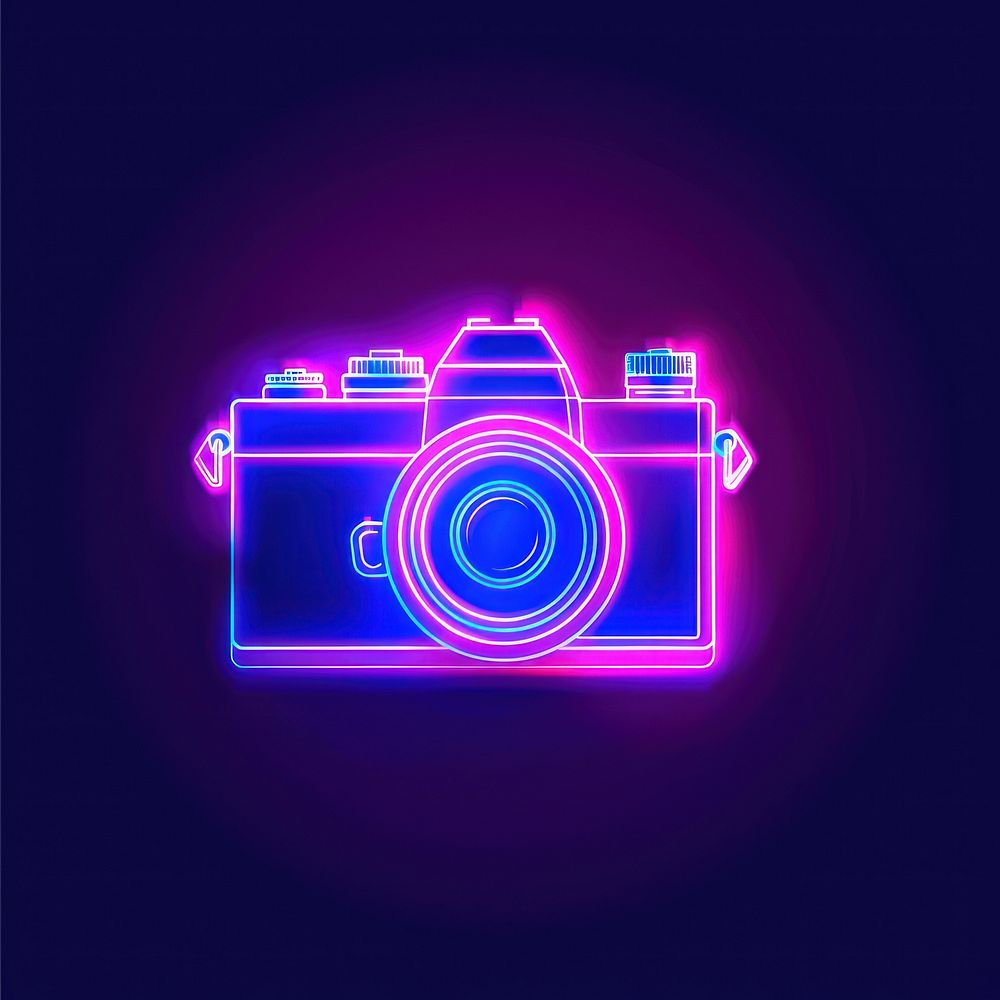 Camera neon scoreboard light. | Free Photo Illustration - rawpixel