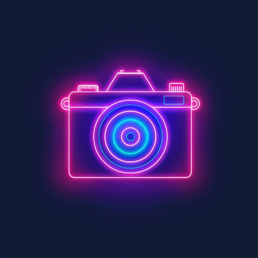 Camera neon light. | Free Photo Illustration - rawpixel