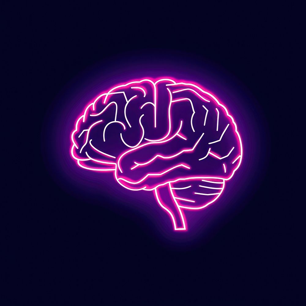 Brain neon astronomy lighting. | Free Photo Illustration - rawpixel