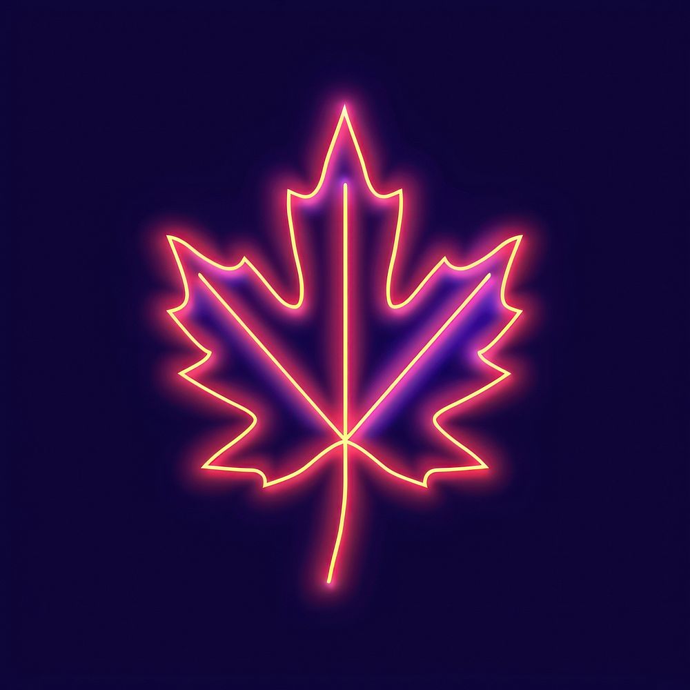 Maple neon chandelier lighting. | Free Photo Illustration - rawpixel