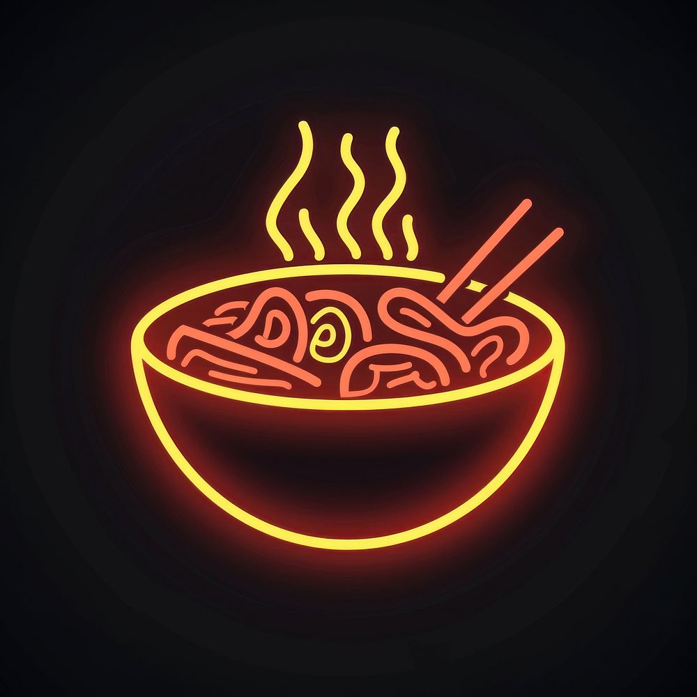 Ramen neon light bowl. | Free Photo Illustration - rawpixel