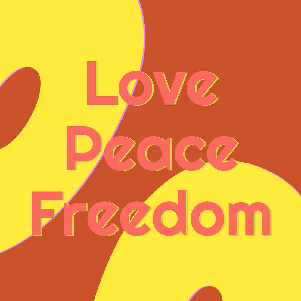 Peace, love & freedom Instagram | Free Photo - rawpixel