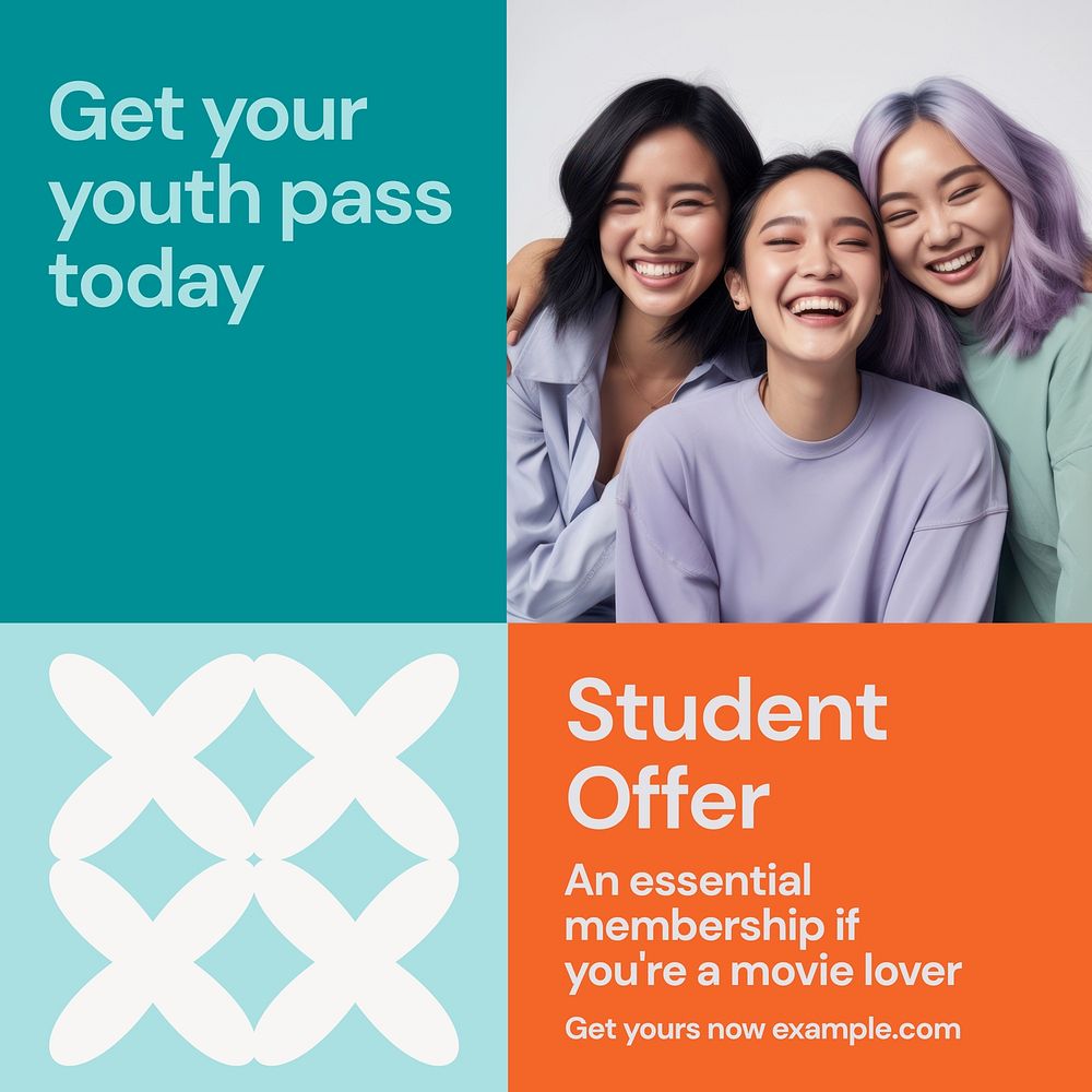 Student offer Facebook post template | Free Photo - rawpixel