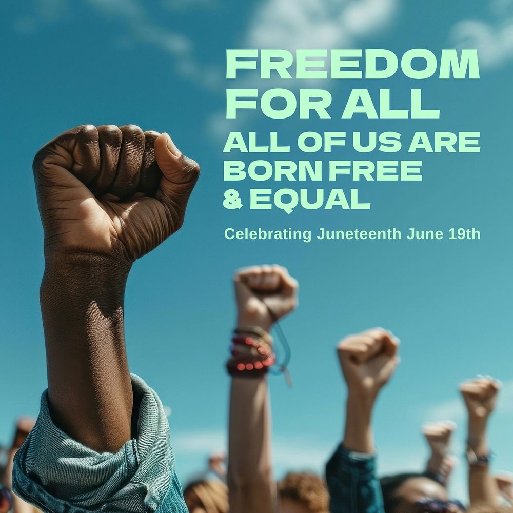 Juneteenth freedom Instagram post template | Free Photo - rawpixel