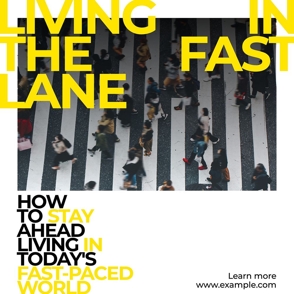 Fast-paced living Instagram post template | Free Photo - rawpixel