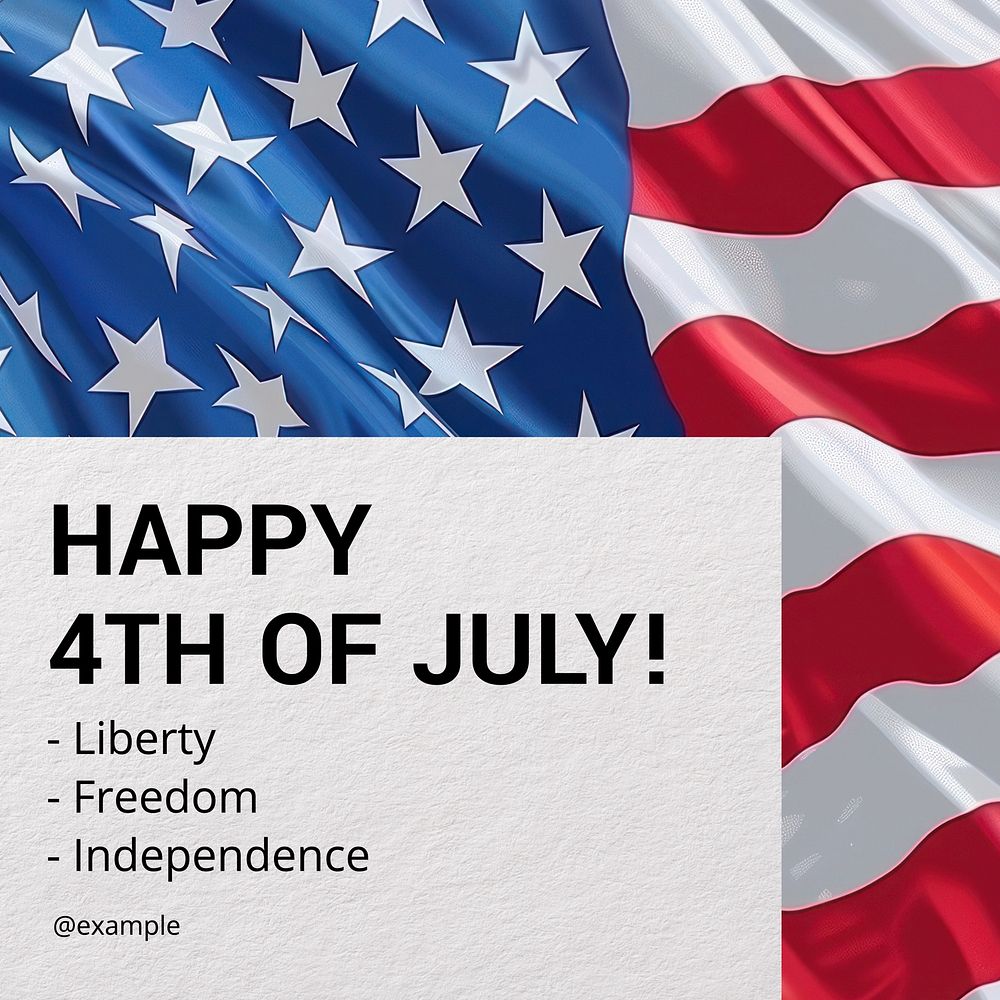 4th July Instagram post template | Free Photo - rawpixel