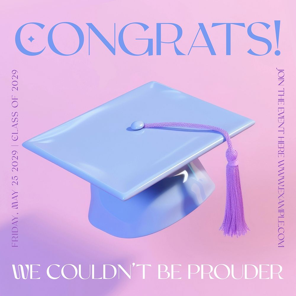 Graduation Instagram post template | Free Photo - rawpixel